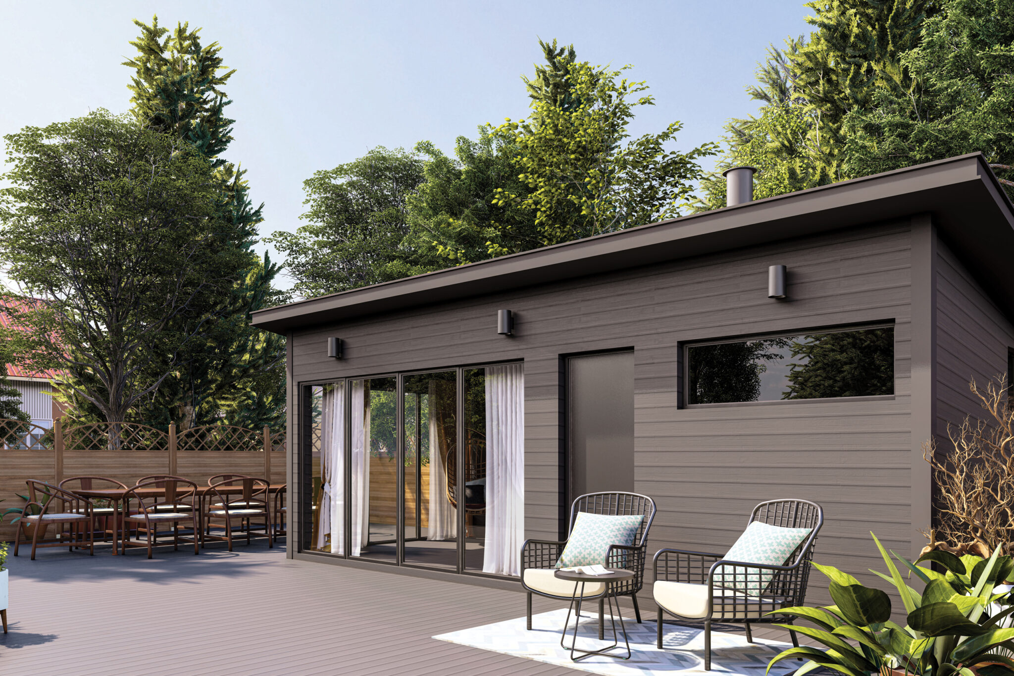 Pihasauna valmiina pihalle | Moderni ja kotimainen – Huone1