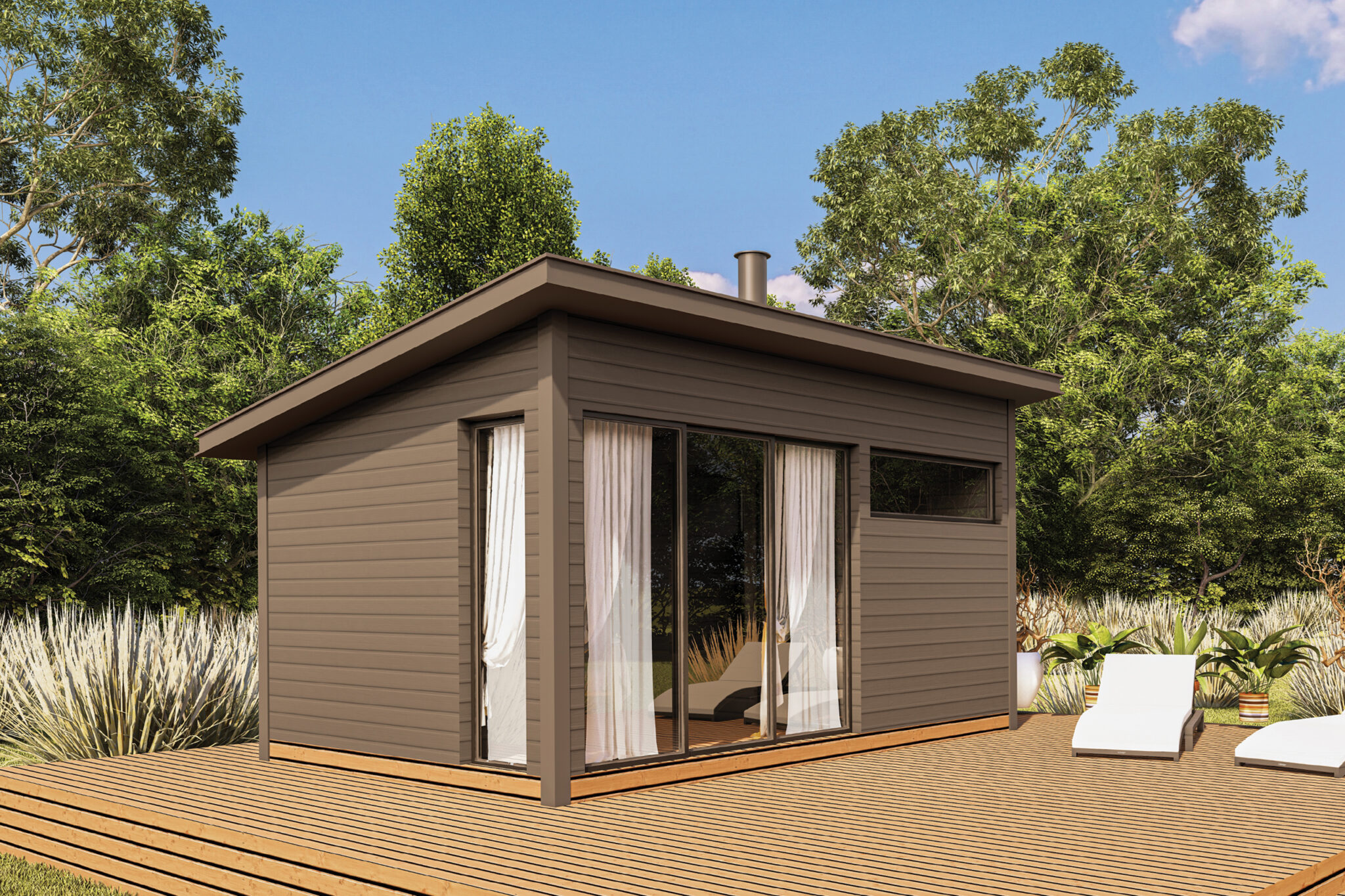 Pihasauna valmiina pihalle | Moderni ja kotimainen – Huone1