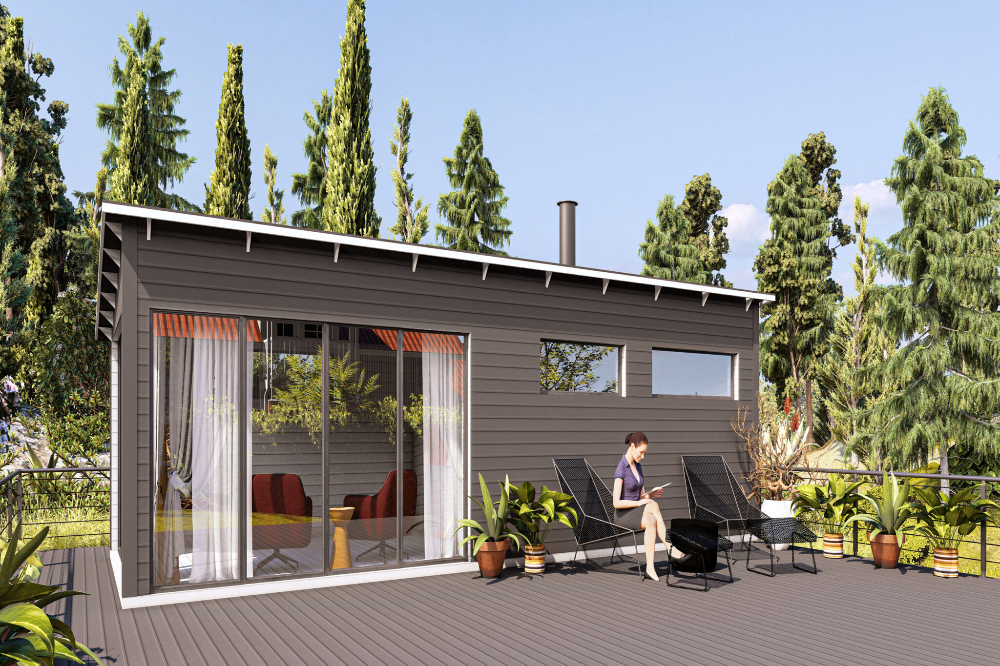 Pihasauna valmiina pihalle | Moderni ja kotimainen – Huone1